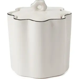 KASSATEX Le Marais Porcelain Cotton Ball Jar - White/black