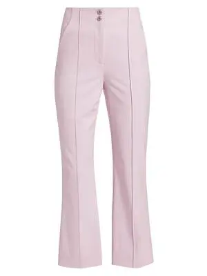 Veronica Beard Women's Kean Stretch Boot-Cut Pants - Barely Orchid  - Barely Orchid