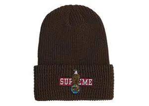 Supreme Eagle Beanie Brown