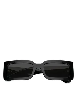 Dolce & Gabbana 53mm Rectangular Sunglasses - Black/gray Solid
