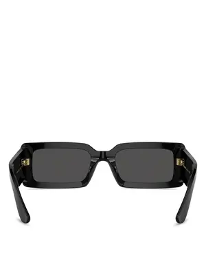 Dolce & Gabbana 53mm Rectangular Sunglasses - Black/gray Solid