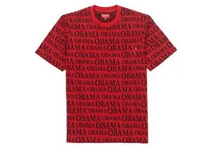 Supreme Obama Jacquard Short Sleeve Top - Red