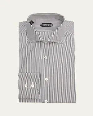 TOM FORD Cotton Pinstripe Dress Shirt - White  Bl