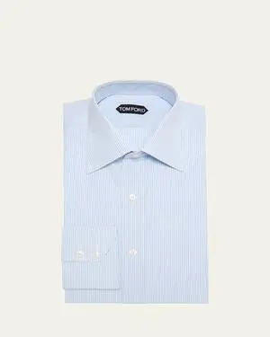 TOM FORD Cotton Pinstripe Dress Shirt - Whtpat