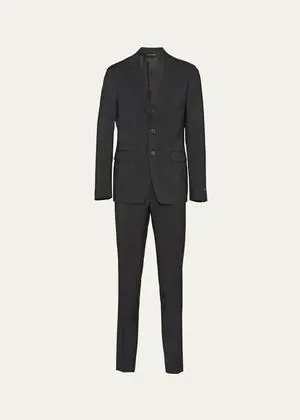 Prada Wool-mohair Solid Suit