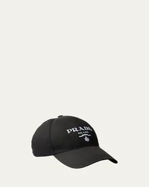 Prada Embroidered Logo Baseball Cap - Nerobianco