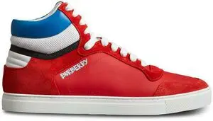 Burberry Reeth Suede High-top Sneakers - Red