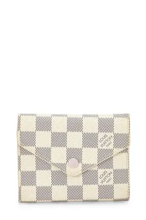 LOUIS VUITTON Damier Azur Victorine Wallet White
