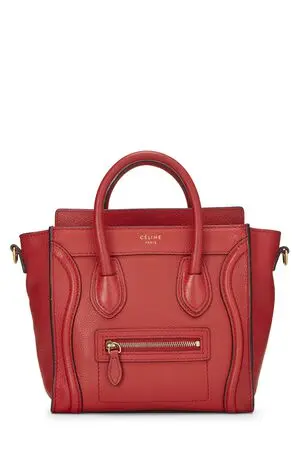 Celine Luggage Tote - Red
