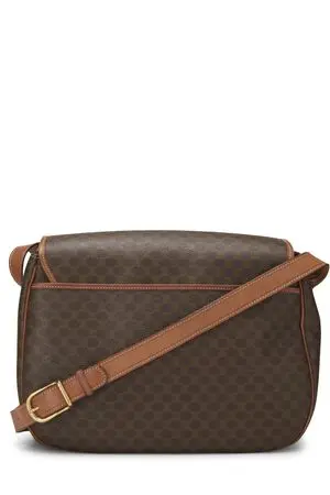 Celine Coated Canvas Macadam Messenger Bag