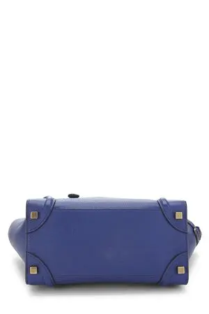 Celine Drummed Calfskin Leather Luggage - Blue