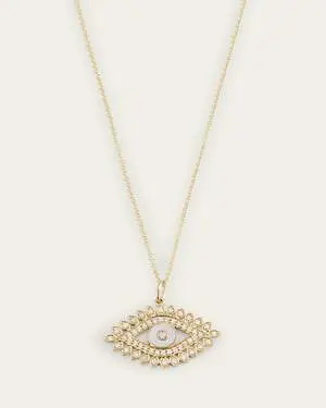 SYDNEY EVAN 14k Yellow Evil Eye Charm Necklace - Gold