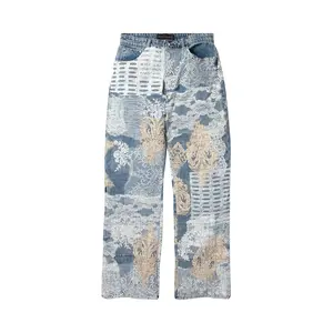 WHO DECIDES WAR Grid Lace Denim