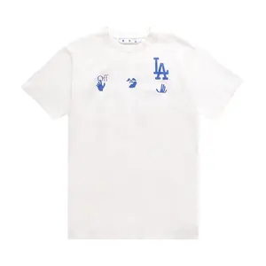 Off-White X Mlb Los Angeles Dodgers Tee /blue - Cream
