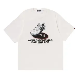 A BATHING APE Shoes Graphic Tee - White