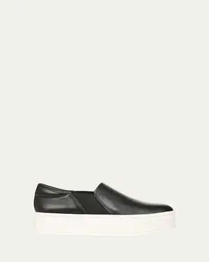 Vince Warren Leather Slip-on Sneakers