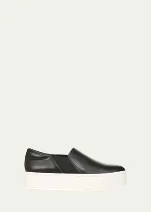 Vince Warren Leather Slip-on Sneakers
