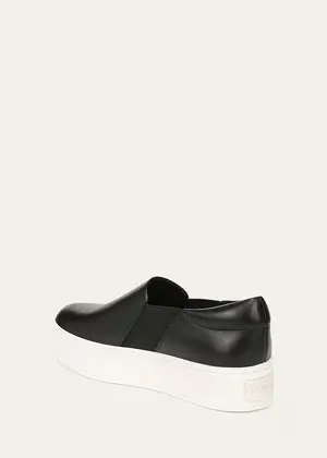 Vince Warren Leather Slip-on Sneakers