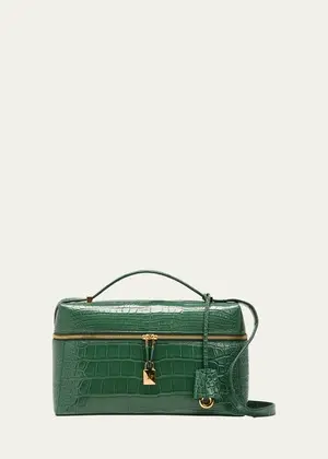 Loro Piana Extra Bag L27 Alligator Saddle Bag - 50yp Peter Pan