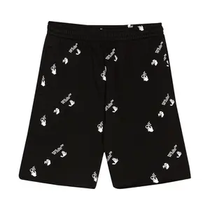 Off-White Logo Allover Sweatshorts - Black