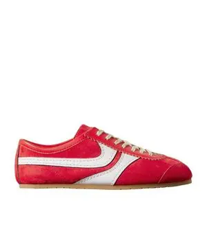 DRIES VAN NOTEN Leather-Trimmed Suede Sneakers