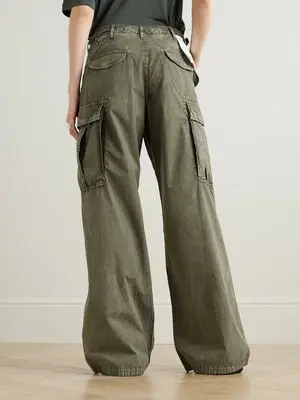 R13 Cotton-twill Wide Leg Cargo Pants