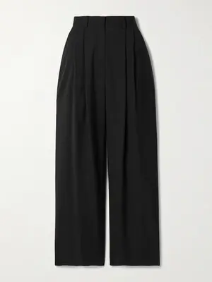 SALON 1884 Salon'name': + Net Sustain Cecily Pleated Wool Wide-leg Pants