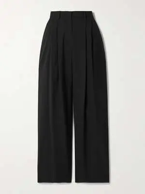 SALON 1884 Salon'name': + Net Sustain Cecily Pleated Wool Wide-leg Pants