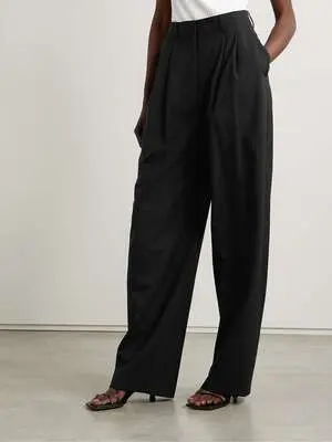 SALON 1884 Salon'name': + Net Sustain Cecily Pleated Wool Wide-leg Pants