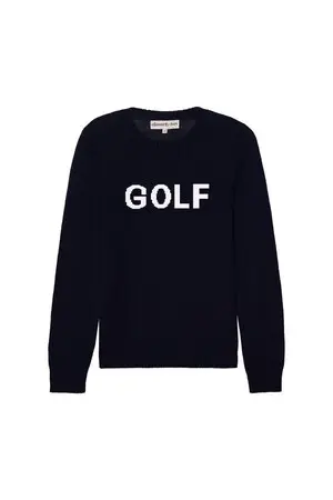 ELLSWORTH + IVEY Classic Crewneck Golf Knit Sweater - Green