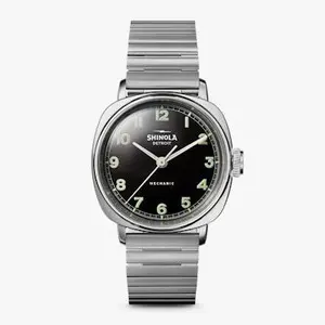 Shinola Mechanic 39mm Stainless Steel Strap Watch - Black