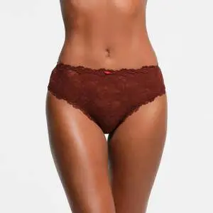 SKIMS Stretch Lace Brief Oxblood