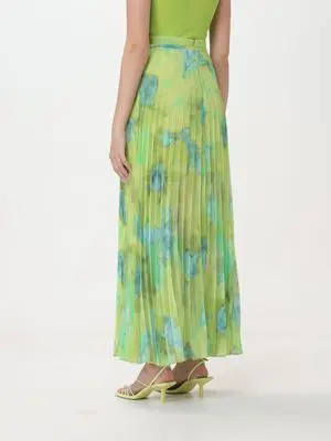 Liu Jo Pleated Floral Print Maxi Skirt