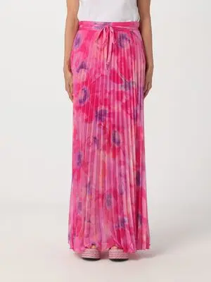 Liu Jo Pleated Floral Print Maxi Skirt