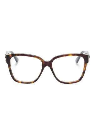 Cartier Double C Rectangle-frame Glasses - Brown