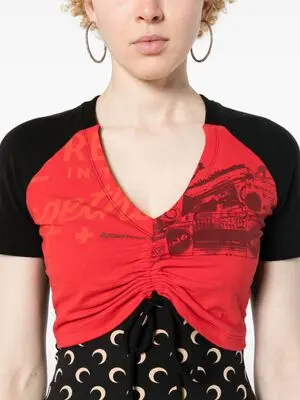 MARINE SERRE Regenerated Layered T-shirt