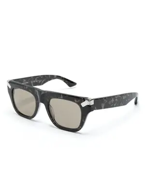 Alexander McQueen Tortoiseshell Square Frame Sunglasses