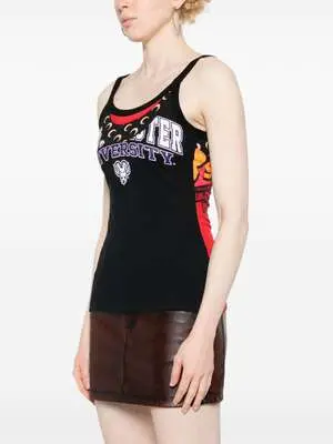 MARINE SERRE Regenerated Mix-print Sleeveless Top