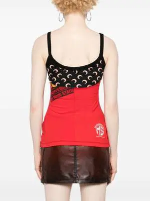 MARINE SERRE Regenerated Mix-print Sleeveless Top