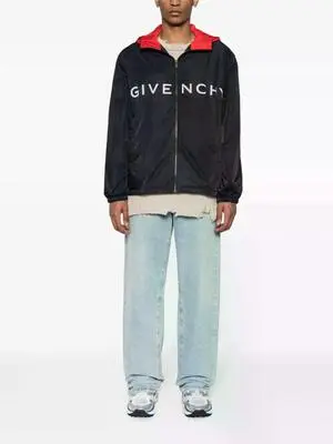 Givenchy Logo-print Hooded Jacket - Blue