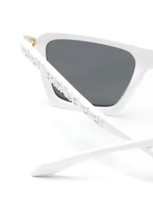 Versace Greca Square-frame Sunglasses - White