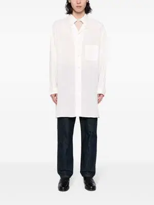 Yohji Yamamoto Contrast-stitching Linen Shirt