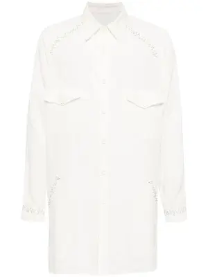 Yohji Yamamoto Contrast-stitching Linen Shirt