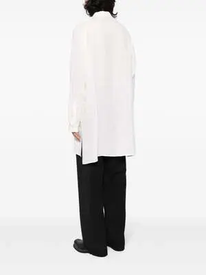 Yohji Yamamoto Contrast-stitching Linen Shirt