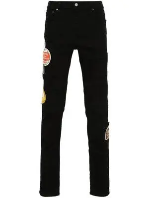 Amiri Travel Patch Skinny Jeans - Black