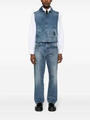 Givenchy Logo-embroidered Denim Vest