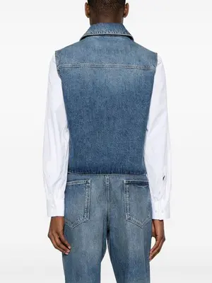 Givenchy Logo-embroidered Denim Vest
