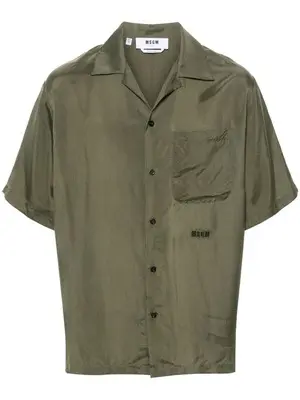 MSGM Logo-embroidered Shirt