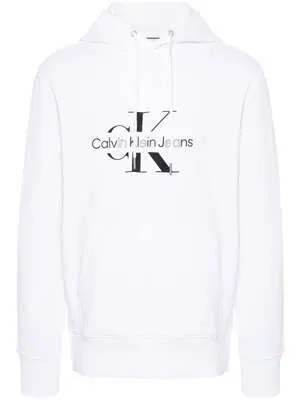 Calvin Klein Logo-print Cotton Hoodie - White
