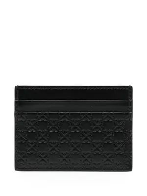 Off-White Monogram Leather Cardholder - Black